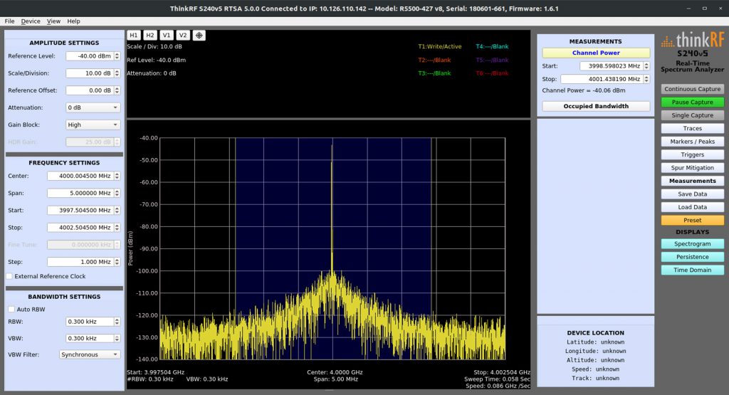 Spectrum Analysis Software - thinkRF Spectrum Analysis Software - thinkRF