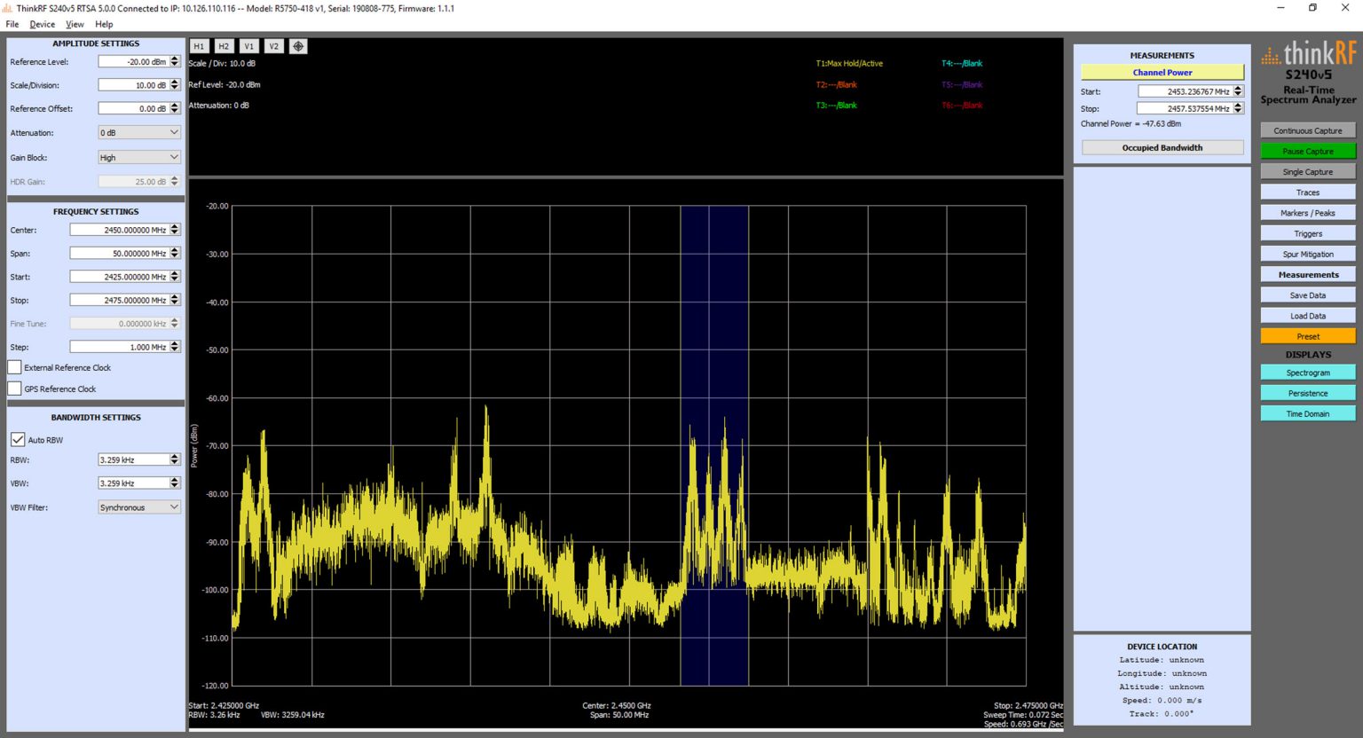 Spectrum Analysis Software - thinkRF