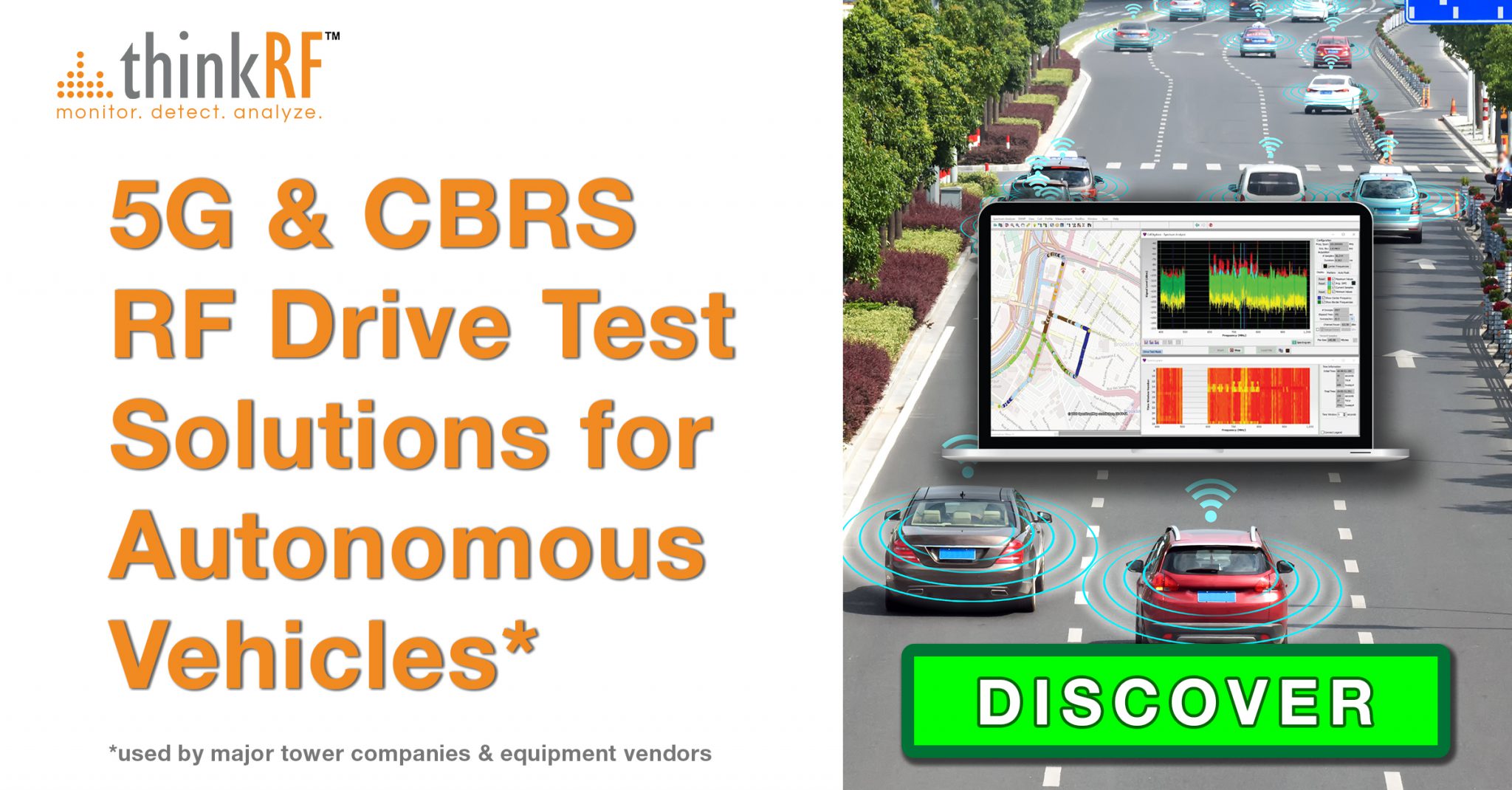 5G & CBRS RF drive test solutions for autonomous driving vehicles - thinkRF