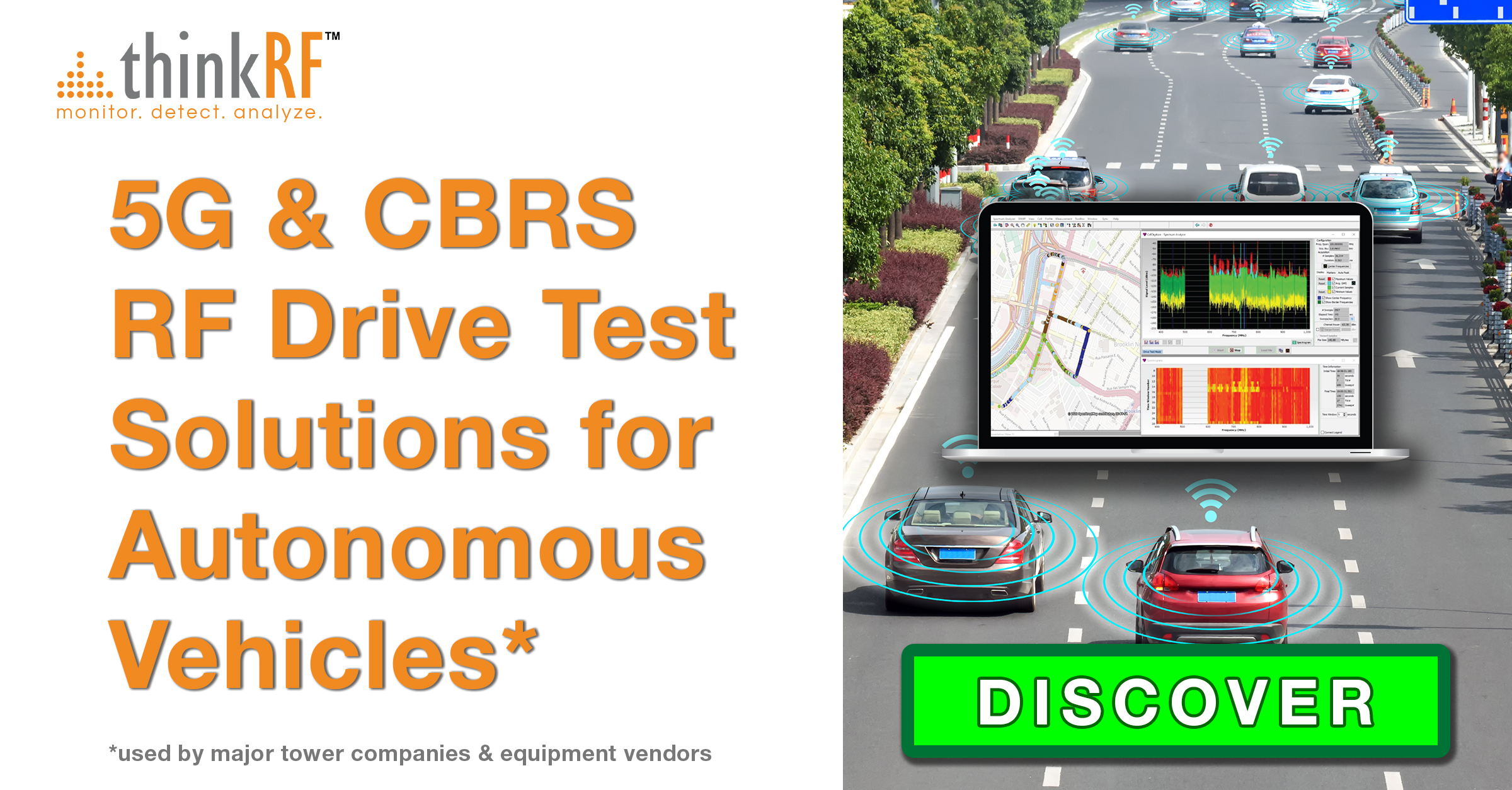 5G & CBRS RF drive test solutions for autonomous driving vehicles - thinkRF